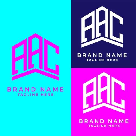 Aac 문자 로고 Aac 최고의 벡터 이미지 기업가와 비즈니스를 위한 Aac 모노그램 로고 디자인 프리미엄 벡터