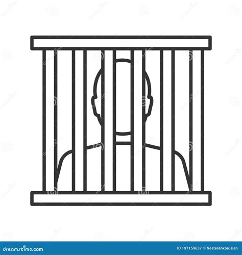 Prisoner Linear Icon Stock Vector Illustration Of Icon 197159637