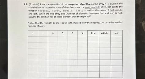 Solved Points Show The Operation Of The Merge Sort Chegg