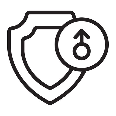 Male Gender Defense Sex Security Shield Icon Download On Iconfinder