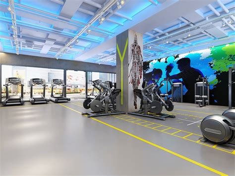 深圳健身房设计 深圳健身会所设计 深圳健身房装修装饰空间家装设计袁工18718568280原创作品 站酷zcool