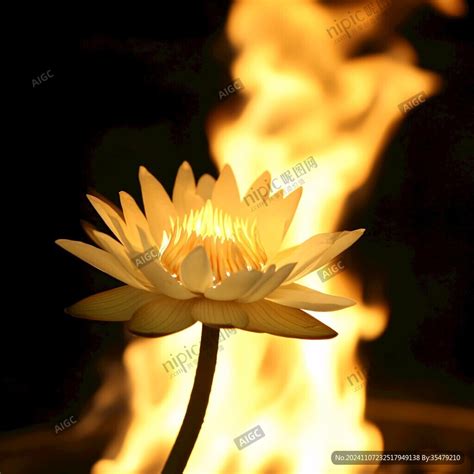 Ai创作图唯美火莲花 佛怒火莲 圣火莲花 寓意浴火重生涅槃重生 火把荷花 火莲 莲花供灯 火莲花 莲花蜡烛灯 璀璨的莲花灯 灯下昙花 许愿莲花灯 花瓣火焰花朵花朵 祈福莲花灯 莲花灯供佛