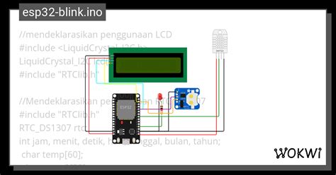 LCD RTC LED DHT Wokwi ESP32 STM32 Arduino Simulator