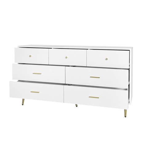 Kadyn Seven Drawers Large Chest Of Drawer Cabinet With Golden Handle