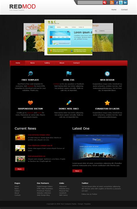 red mod html template by tooplate