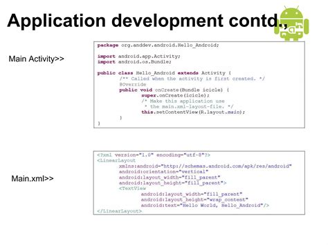 mobile application development with android ppt operating systems