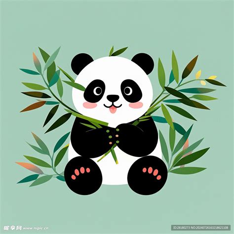 可爱卡通熊猫 设计图 其他图标 标志图标 设计图库 昵图网