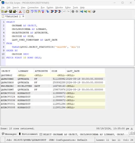 Find Large Objects On My Ibm I System Use Sql To Find Those Fat Files