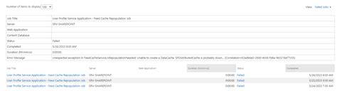 timer job failed microsoft qanda