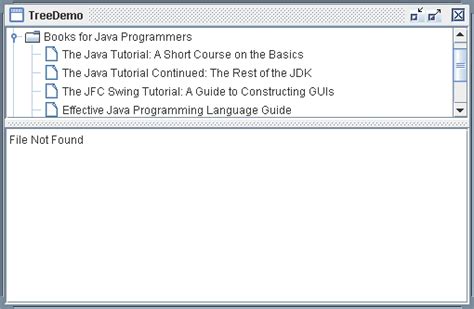 Display A File System In A Jtree View Tree Swing Jfc Java