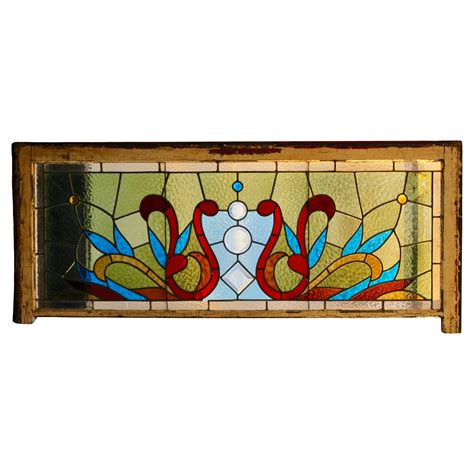 Stained Glass Transom Window 48 X 20 For Sale At 1stdibs