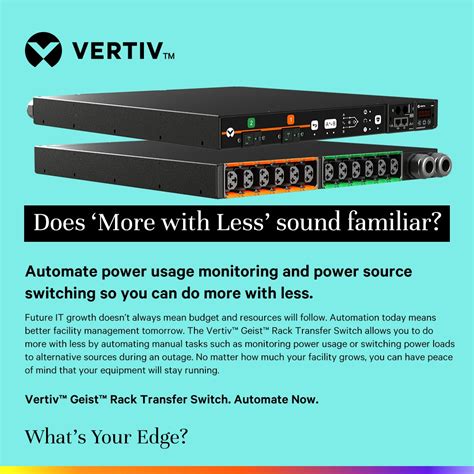 Vertiv On Linkedin Vertiv™ Geist™ Rack Transfer Switch
