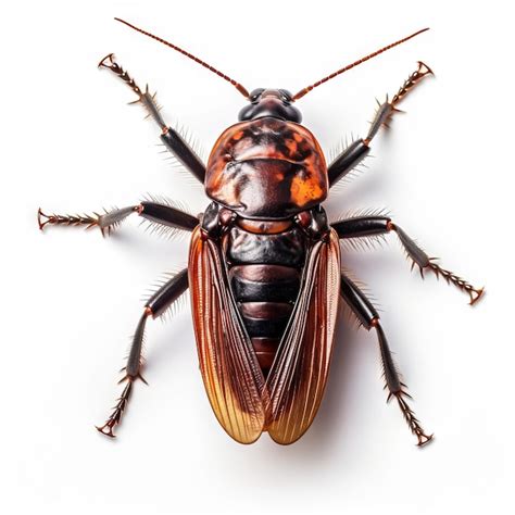 Premium Ai Image A Brown Bug With A Black Face And A Red Stripe On