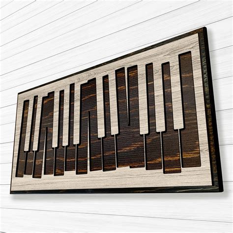 Extra Large Abstract Piano Wall Art Wood Wall Art Carved Piano Keys