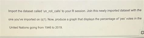 import the dataset called un roll calls to your r