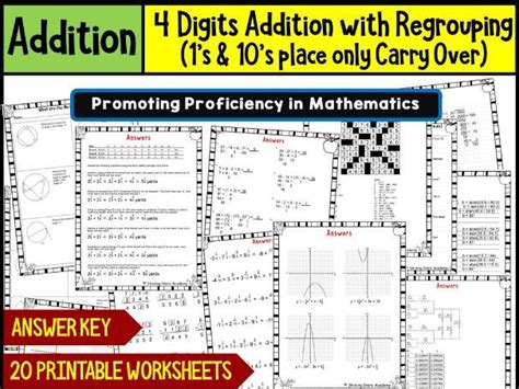 4 digits addition 2 addends with one s and ten s place carries or