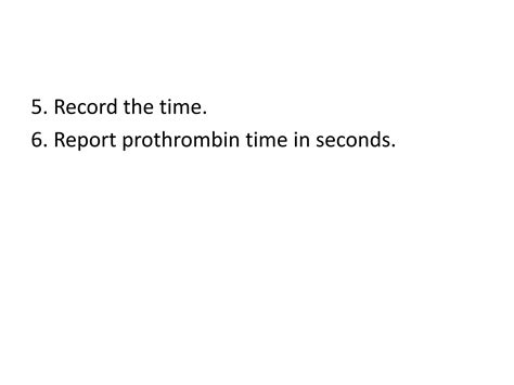 Prothrombin Time PPTX