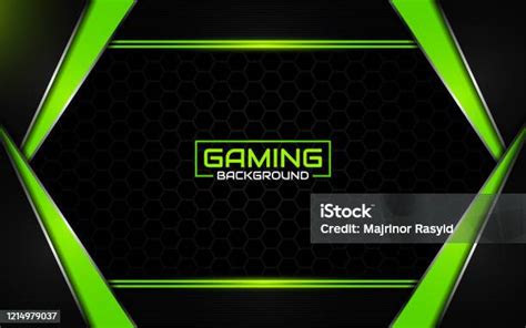 현대 E스포츠 모양과 추상 미래 블랙과 그린 게임 배경 벡터 디자인 템플릿 기술 개념 녹색에 대한 스톡 벡터 아트 및 기타 이미지 녹색 검은색 배경 주제 Istock