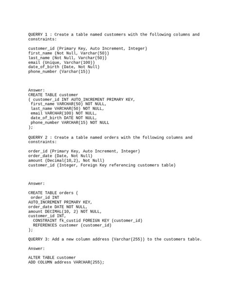 Sql Assignment Pdf Computer Data Data Model