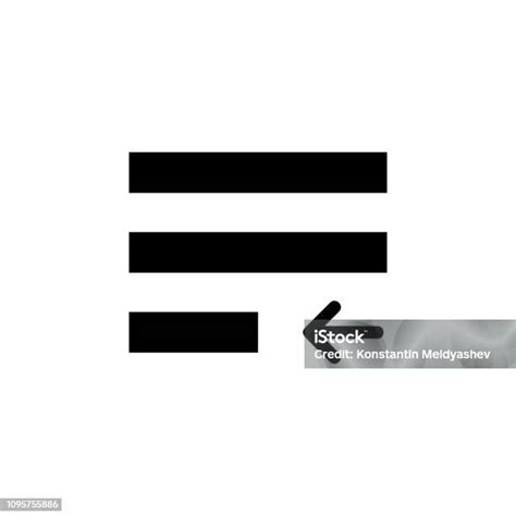 정당화 텍스트 아이콘 텍스트 편집기의 간단한 문양 벡터 Ui와 Ux 웹사이트 또는 모바일 응용 프로그램에 대 한 아이콘을 설정