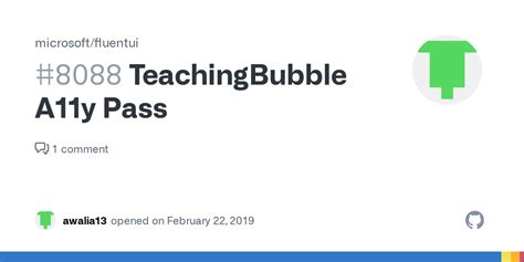 Teachingbubble A11y Pass · Issue 8088 · Microsoftfluentui · Github