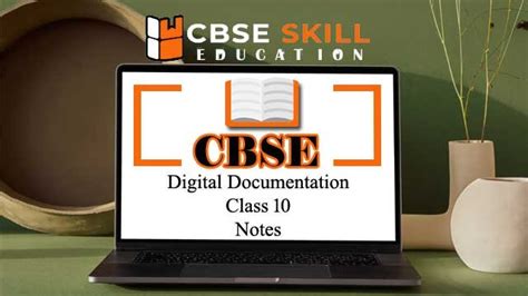 digital documentation class 10 notes cbse skill education