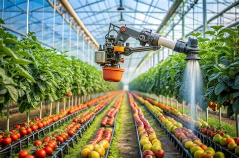Artificial Intelligence Smart Robotics Analysis Leaf And Foliar Fertilization And Pollination Of