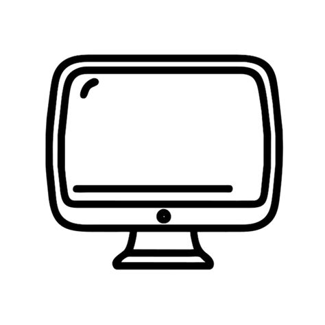 Premium Vector Computer Monitor Icon Outline