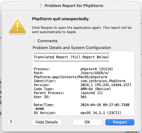 PHPStorm 2024 1 Crashes Daily What S The Best Way To Report This IDEs Support IntelliJ