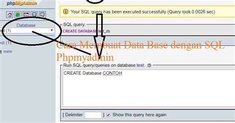 Cara Membuat Database Dengan SQL Phpmyadmin