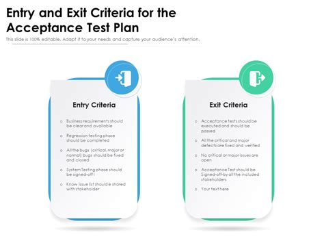 top 10 entry and exit criteria templates with examples and samples
