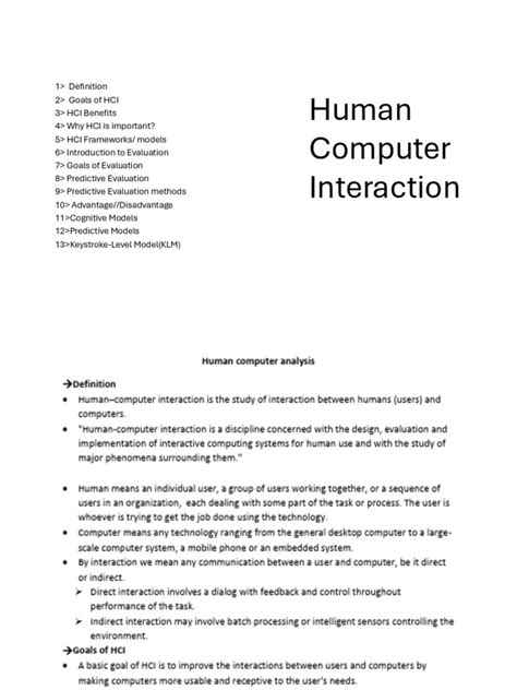 Human Computer Interaction Pdf Usability Humancomputer Interaction