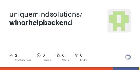 Github Uniquemindsolutionswinorhelpbackend