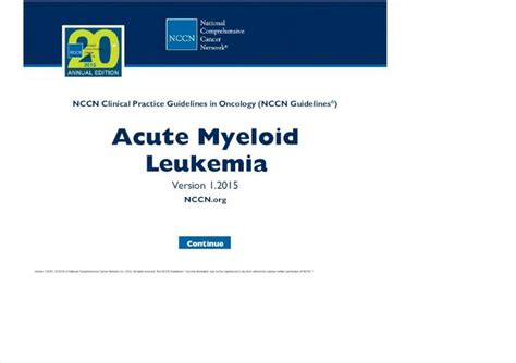 Pdf Nccn Guidelines Aml Dokumentips