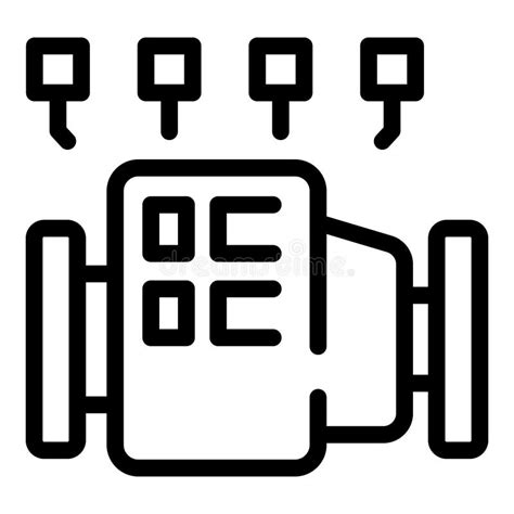 Data Processing Unit Receiving Information Signals Icon Stock Illustration Illustration Of