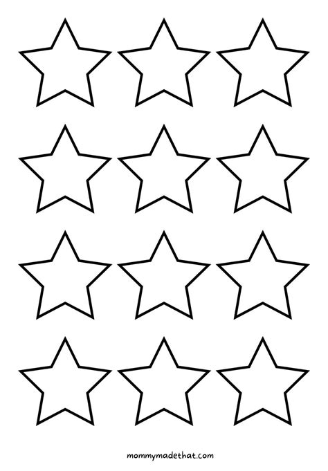 Free Printable Star Templates Giant List Of Shapes And Sizes Artofit