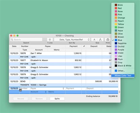 Register Fonttext Color In Quickbooks 2020 For Mac