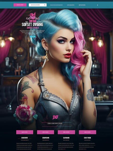 Premium Photo Web Layout Retro Vintage Designs Boasting Creative