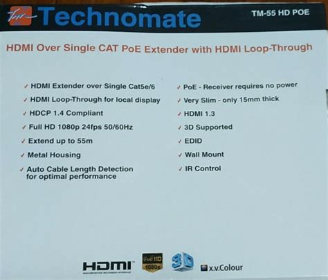Technomate Hdmi Extender Computers And Tech Parts And Accessories Cables And Adaptors On Carousell