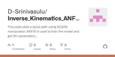 GitHub D Srinivasulu Inverse Kinematics ANFIS This Code Plots A Spiral Path Using SCARA