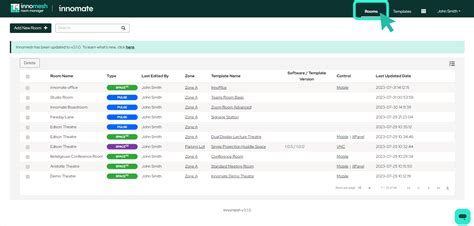 getting started with innomesh room manager innomesh documentation