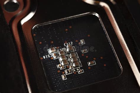 A Chip In A Computer With Many Electrical Elements A Cpu A Gpu A