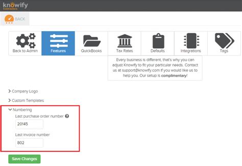 Invoice And Po Numbering Knowify