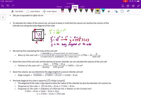 Solved A Unit Cell Of Cesium Chloride Is Illustrated In Figure 12 8