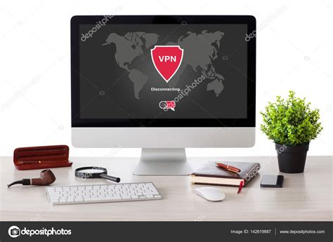 Computer With App Vpn Creation Internet Protocols Protection Net