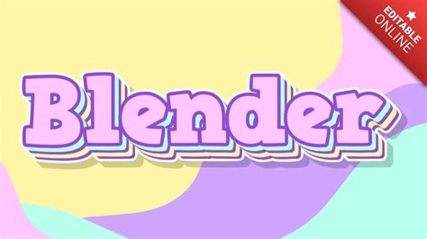 Blender Girly Cute 3d Editable Font Style Text Effect Generator