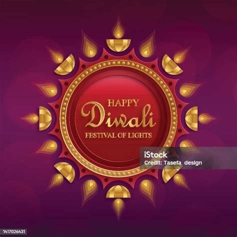 해피 디왈리 벡터 일러스트레이션 축제 디왈리와 디파왈리 카드 인도의 빛의 축제 기도하기에 대한 스톡 벡터 아트 및 기타 이미지