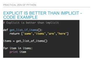 Practical Zen Of Python Pptx