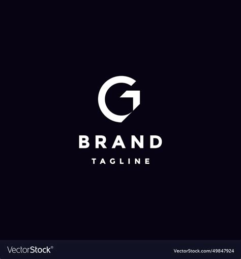 Arrowed Letter G Logo Design Royalty Free Vector Image