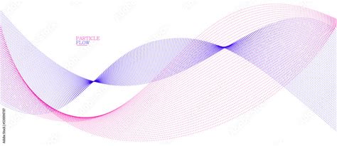 Smooth Background With Wave Of Flowing Particles Abstract Vector Art Easy And Soft Relaxing